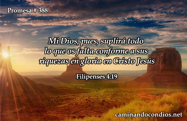 Promesa # 388: Suplirá Nuestras Necesidades